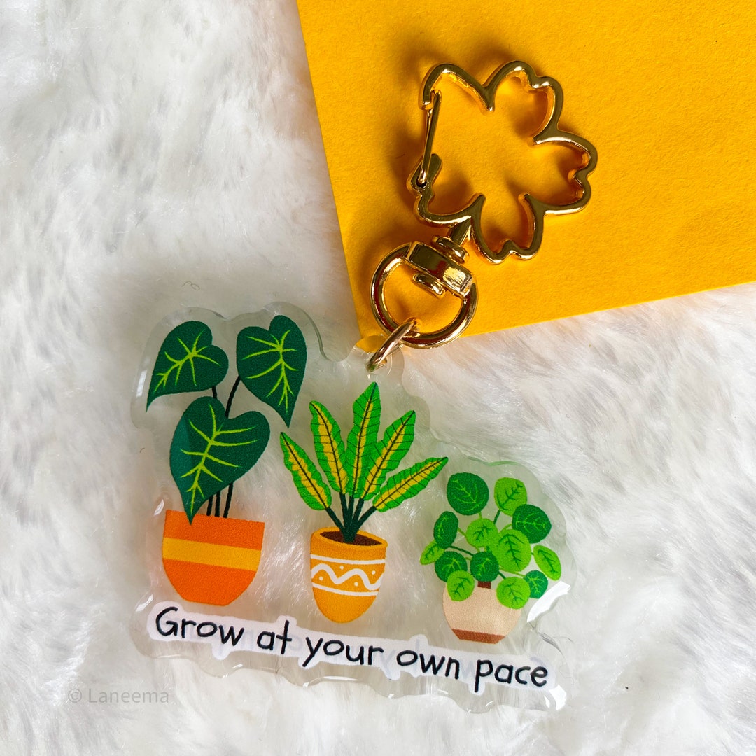 Cute Plants Acrylic Keychain Cute Acrylic Charm Keychain Cute Key ...