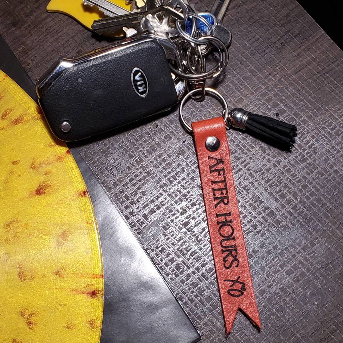 The Weeknd leather keychain | Etsy