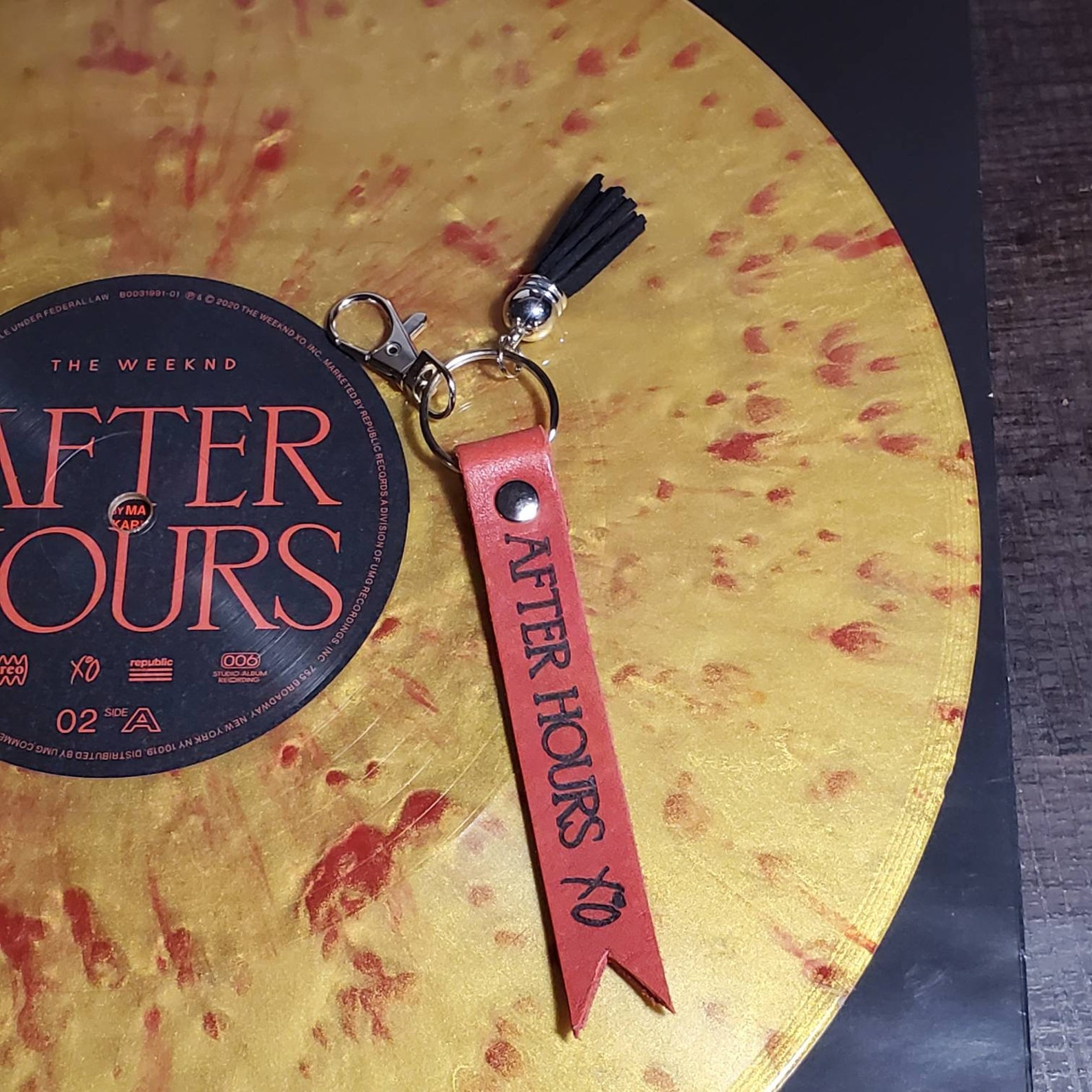 The Weeknd leather keychain | Etsy