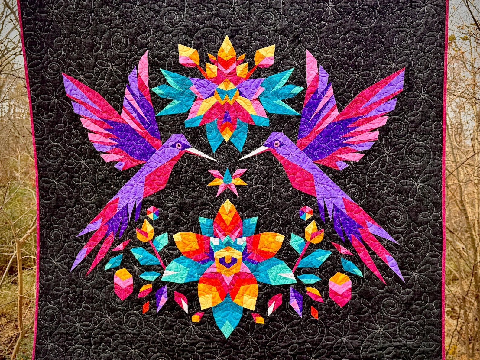 FPP - Hummingbird Serenade - Hummingbirds Quilt Block - Foundation ...