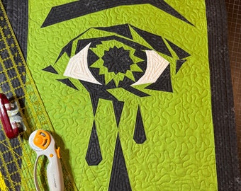 Evil Eye Paper Piecing Pattern 12x12in Block PDF Advanced Sewing ...