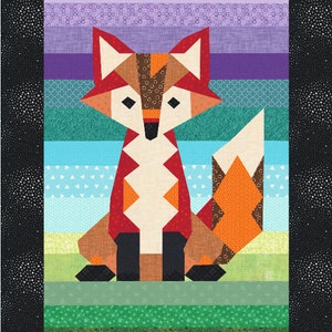 FPP - "keep It Foxy" - Fox Quilt Block - Foundation Paper Pieced - Etsy