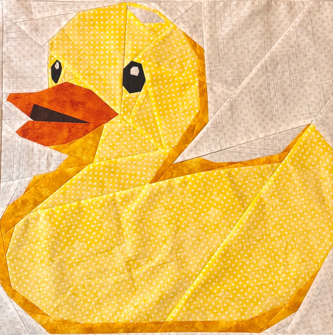 FPP Rubber Duckie Duck Quilt Block Foundation Paper Pieced - Etsy