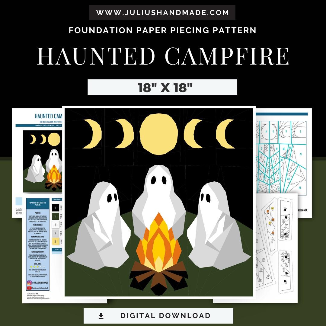 FPP - "haunted Campfire" - Foundation Paper Piece Pattern - Etsy