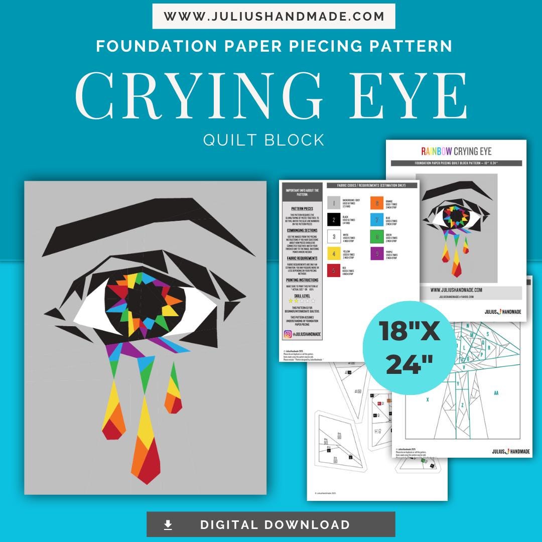 FPP - Crying Eye Quilt Block - Etsy