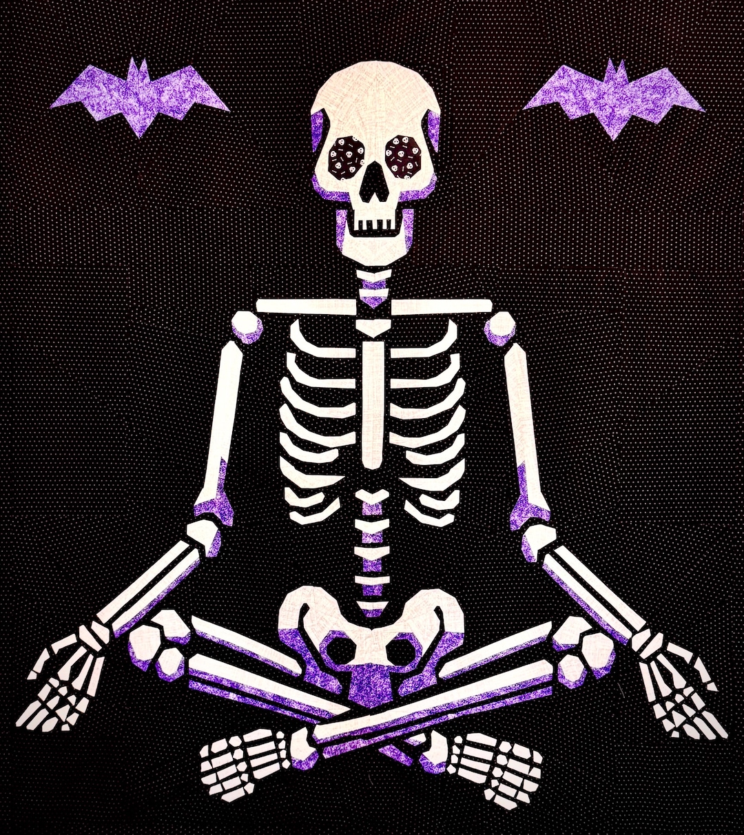 FPP - Spooky Meditation - Skeleton Quilt - Foundation Paper Piece ...