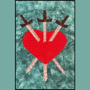 FPP - 3 of Swords Quilt Block - Etsy