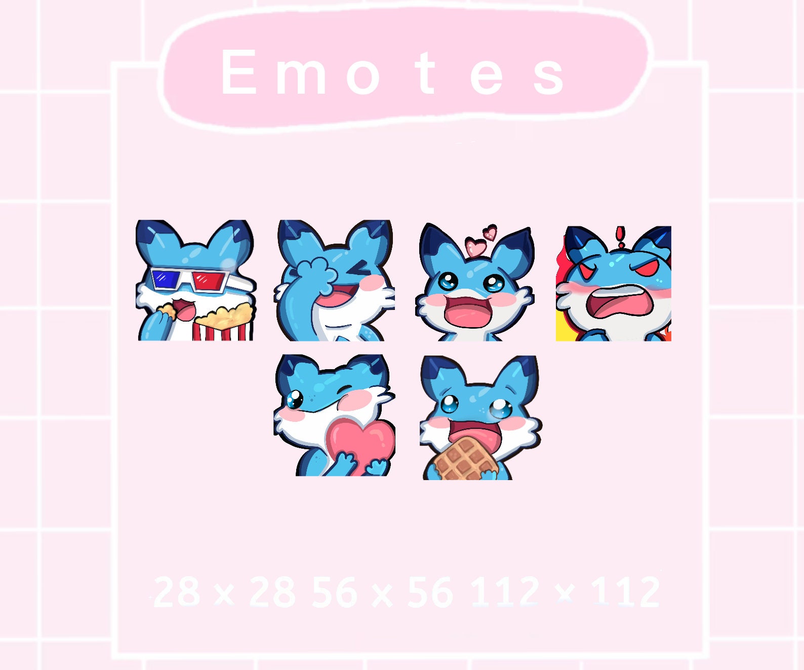 Chillet Palworld Pal Emotes 6 Pack for Twitch, Youtube, Discord ...