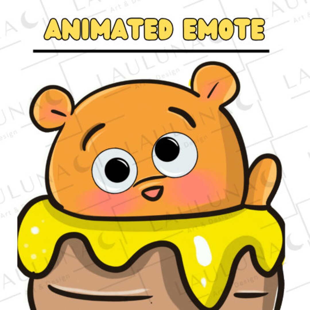 Derpy Pooh Bear Animated Emote Twitch Youtube Discord Fun Character ...