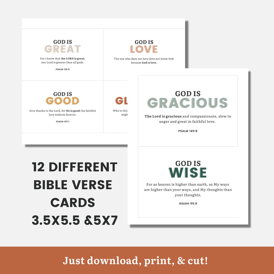 God is Bible Verse Cards + Copywork Sheets Bundle | Modern Kids ...