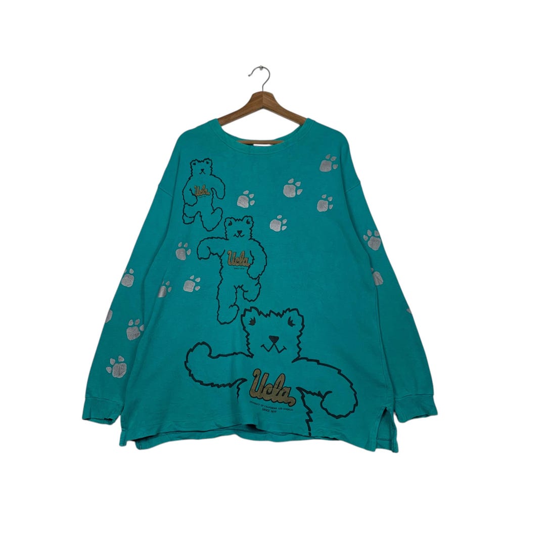 Vintage UCLA Running Bear Graphic Logo Pullover Crewneck Sweater Women ...