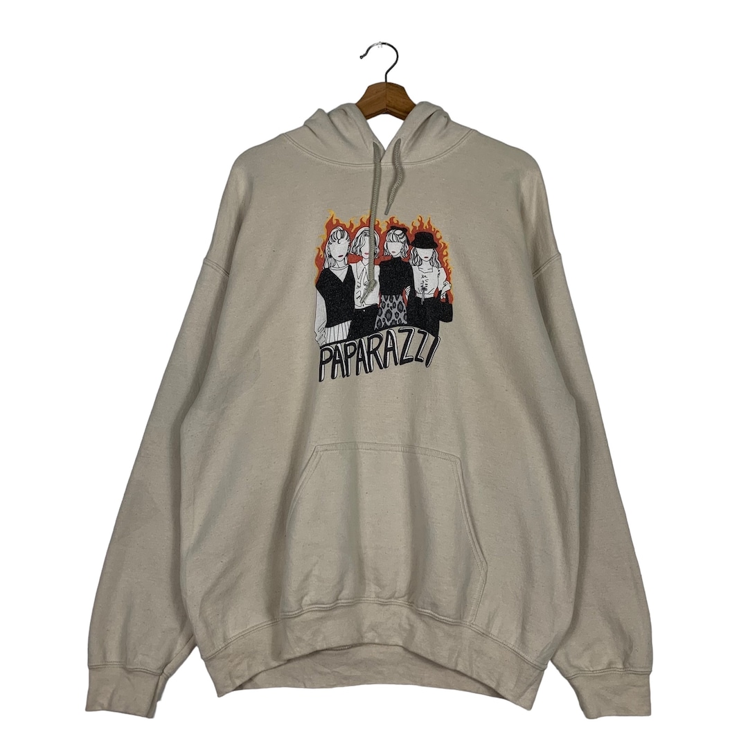 PAPARAZZI Big Logo Graphic Printed Pullover Hoodies Sweatshirt Size L ...