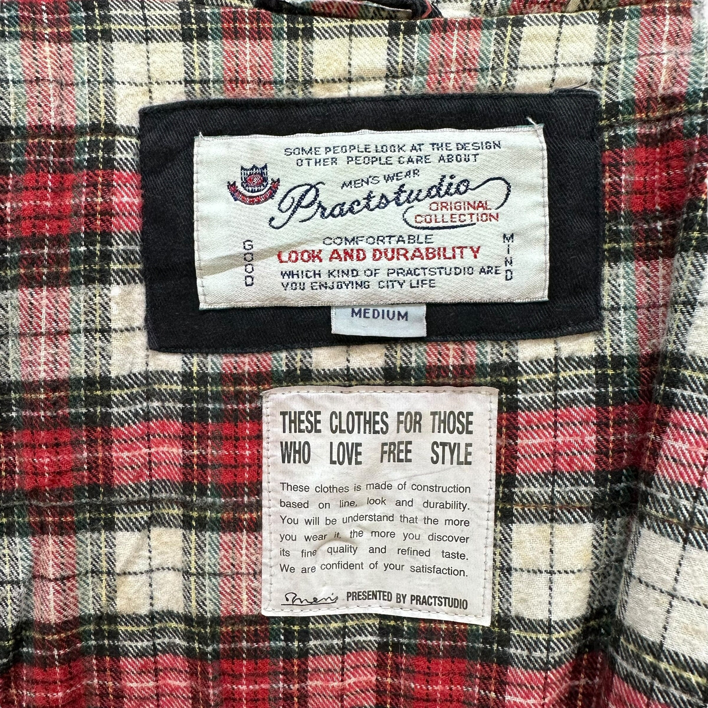 Vintage PRACT STUDIO Patches Logo Hoodie Jacket Size M Japanese Brand ...