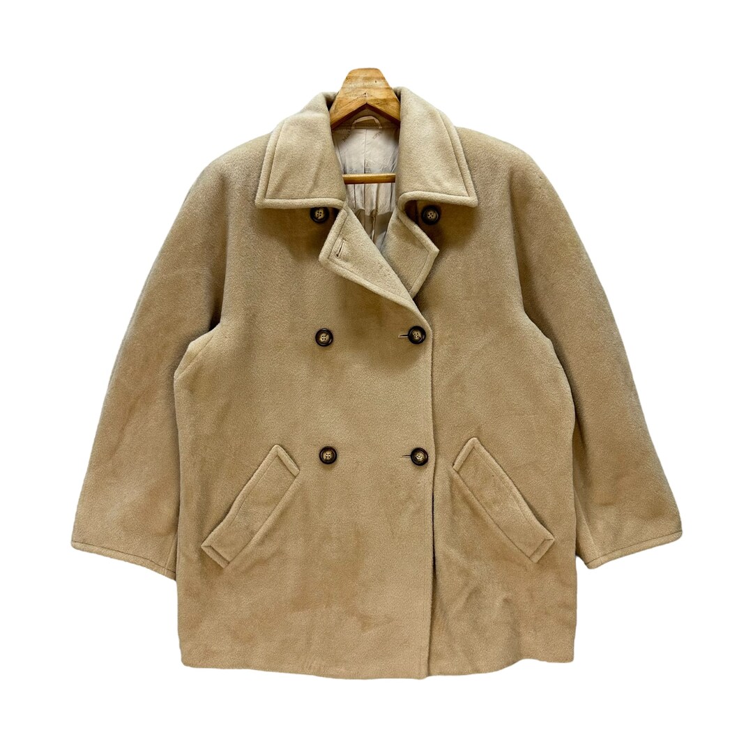 Vintage Max Mara Made in Italy Double Breasted Wool & Cashmere Coat ...