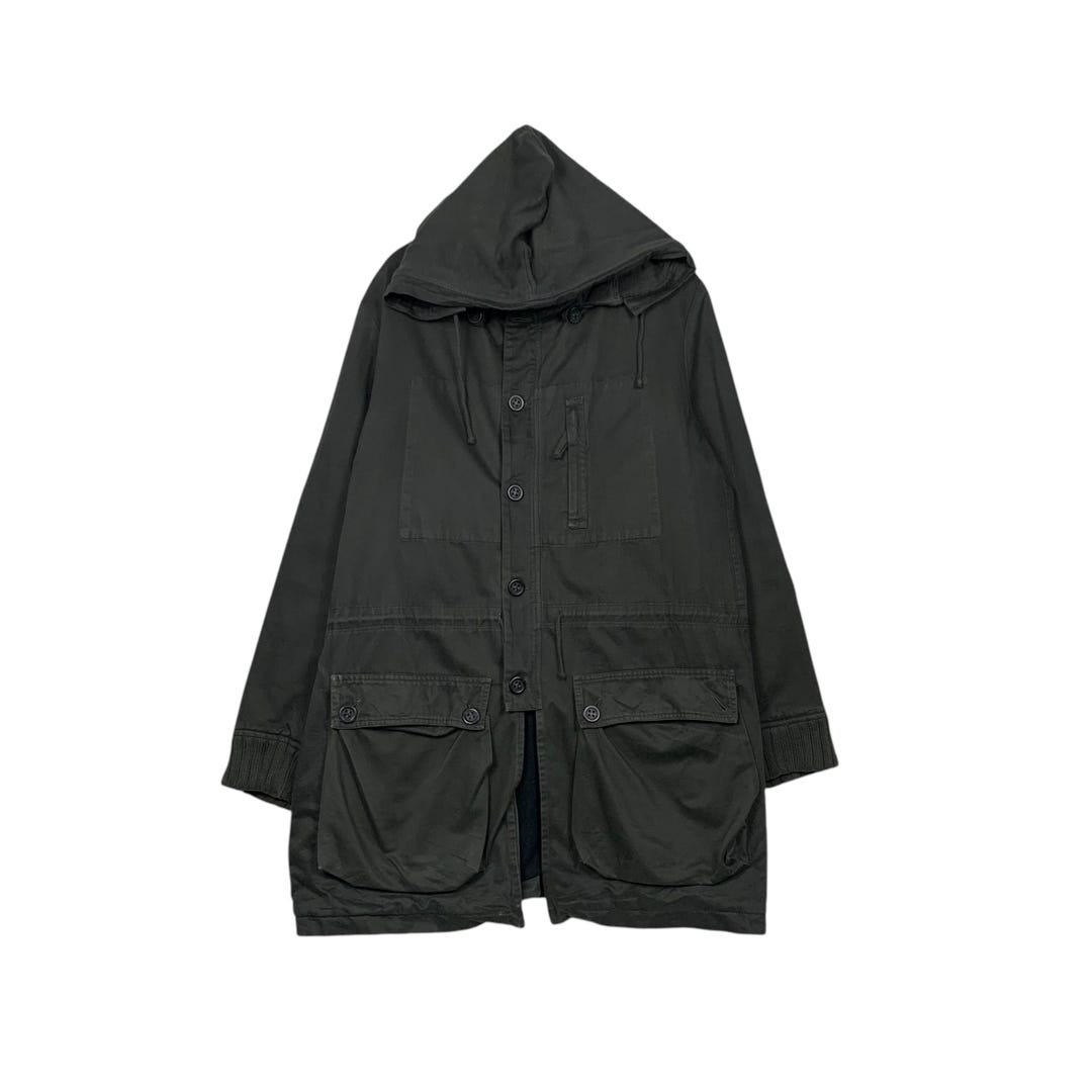 SYNGMAN CUCALA X BEAMS Faded Black Parka Size 2 Made in Spain #2572 ...