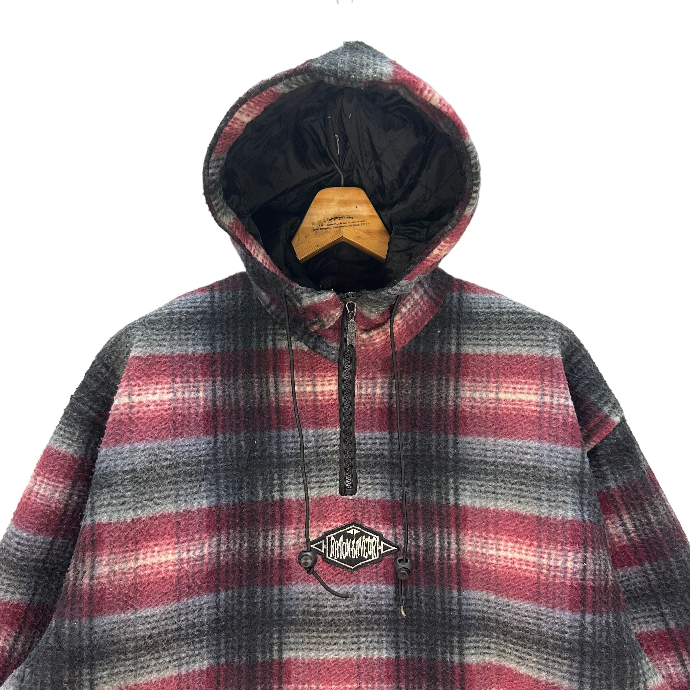 Vintage Japansed Brand PRACT STUDIO Raton Laveur Center Logo Checked ...