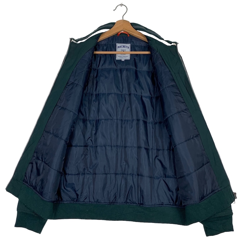 Vintage MACBETH Green Bomber Jacket Size M Japanese Brand Casual Jacket ...