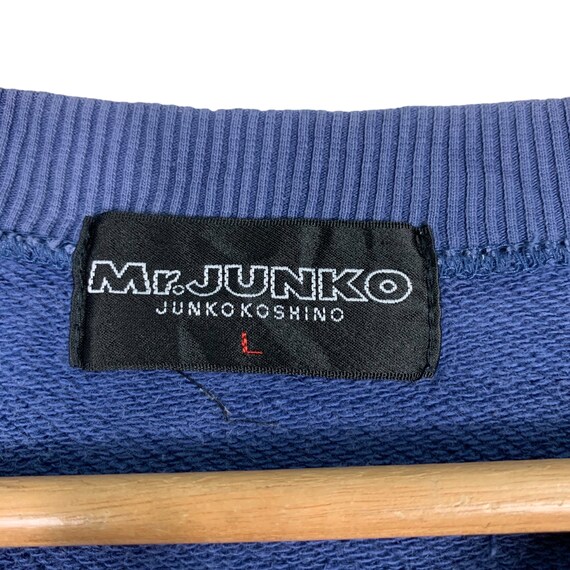 Vintage MR.JUNKO Junko Koshino Big Logo Blue Sweatshi… - Gem