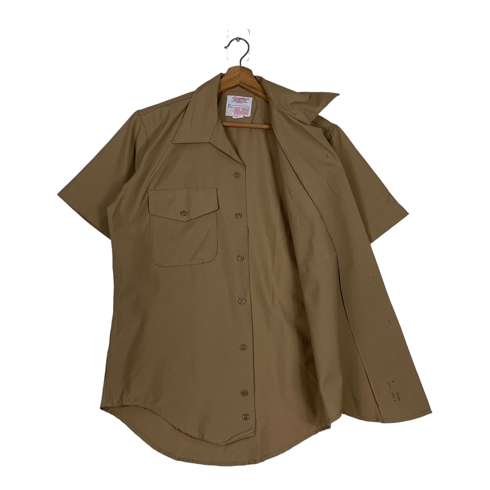 Vintage GREIGHTON Made in Usa Dacron Wool Work Shirt Size M Double ...