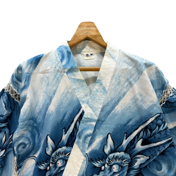 Vintage Japanese Traditional Kimono Sea Dragon Graphi… - Gem