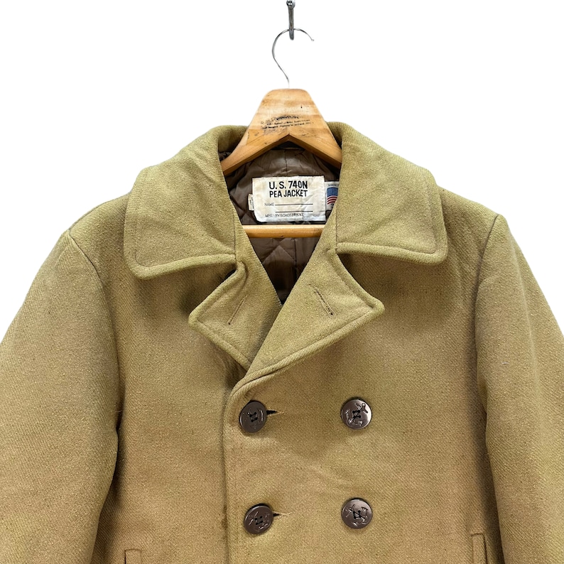 Vintage SCHOTT NYC Made in USA U.S. 740N Pea Jacket Size 38 Peacoat ...