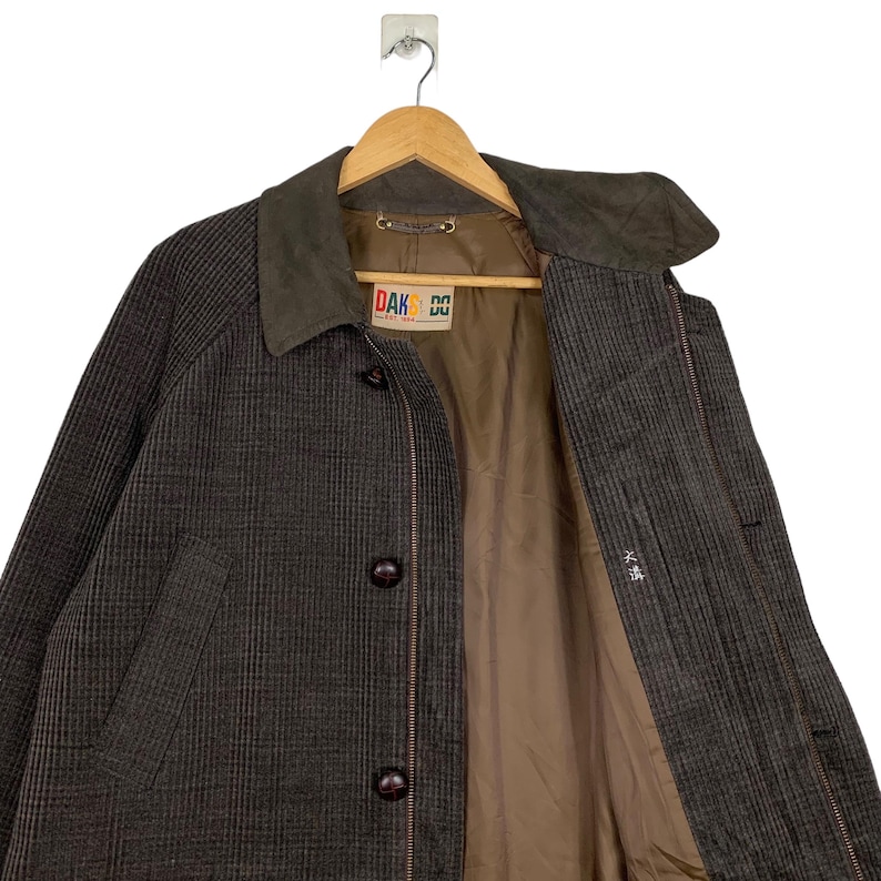 Vintage DAKS Made in Japan Dark Brown Wool Casual Jacket Men's Size L ...
