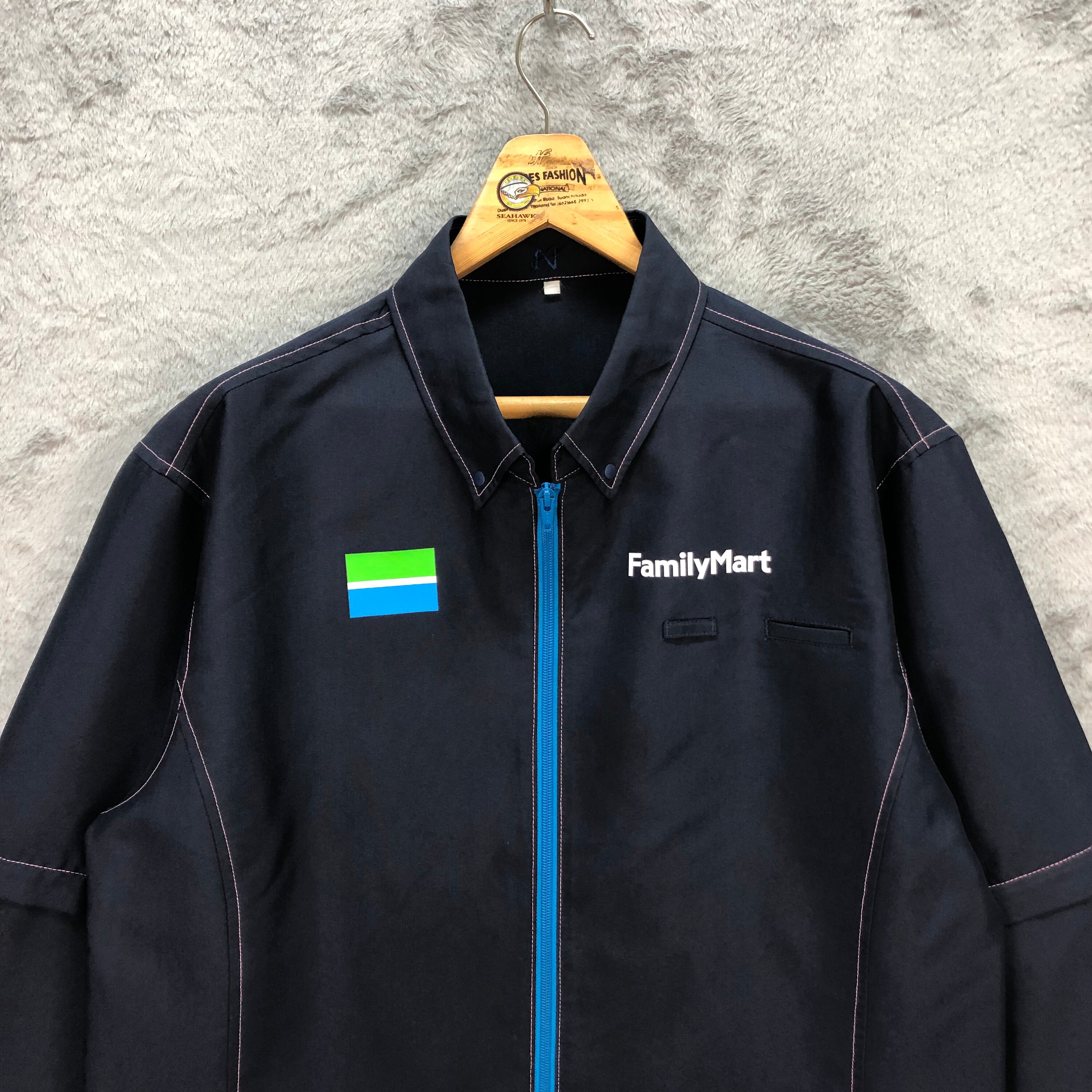 Vintage FAMILY MART Detachable Sleeve Work Uniform Jacket Size M 0540 ...