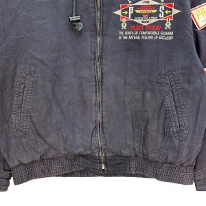 Vintage PRACT STUDIO Patches Logo Hoodie Jacket Size M Japanese Brand Work Worker Jacket A16 ...