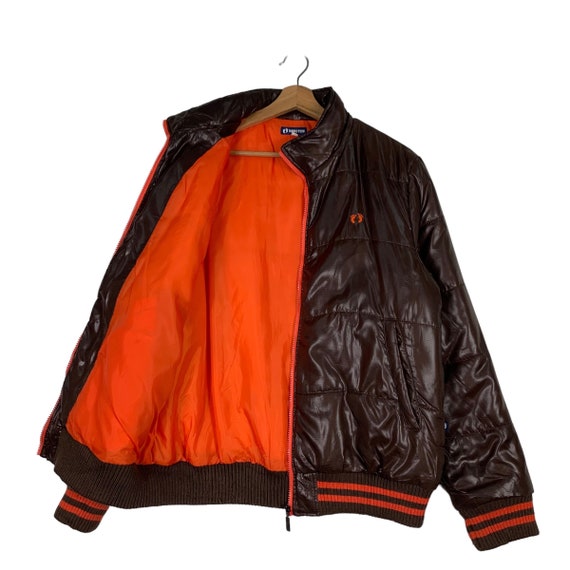 Vintage HANG TEN Brown Puffer Jacket Size L Down Jack… - Gem