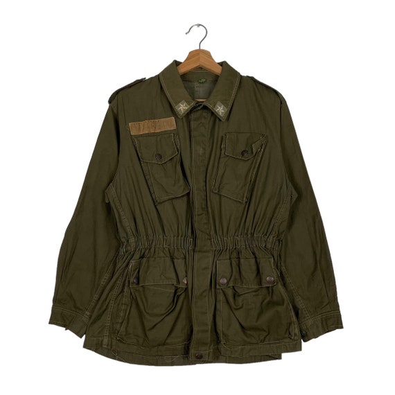 Vintage Military Army Field Jacket War Jacket Belted … - Gem