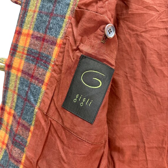 Vintage Romeo Gigli Made in Italy Checked Tartan Plai… - Gem