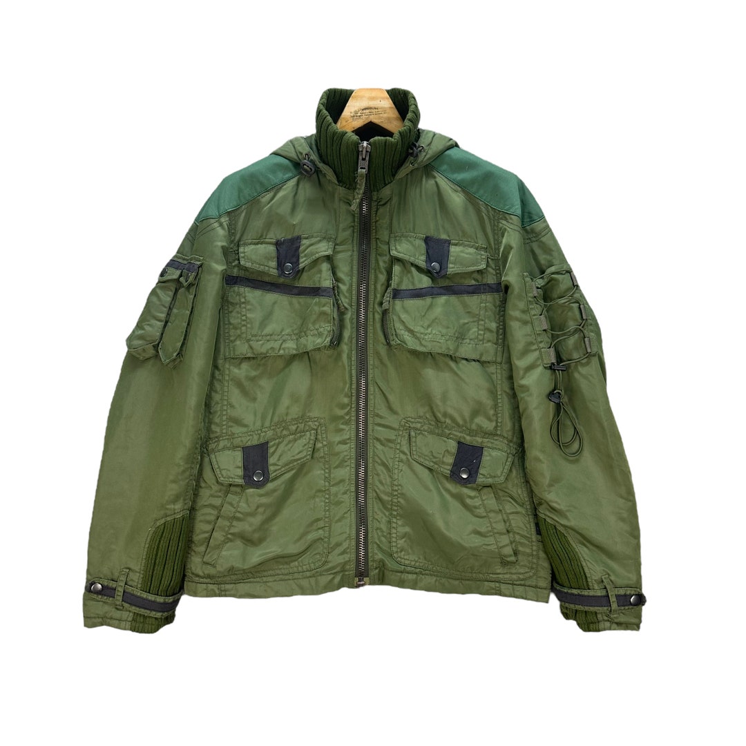 Vintage AVIREX VARSITY AEROSPACE Hoodie Jacket Size L / Multipocket ...