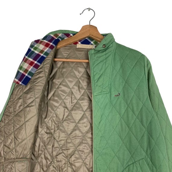 Vintage CROCODILE Green Quilted Jacket Men's Size M J… - Gem
