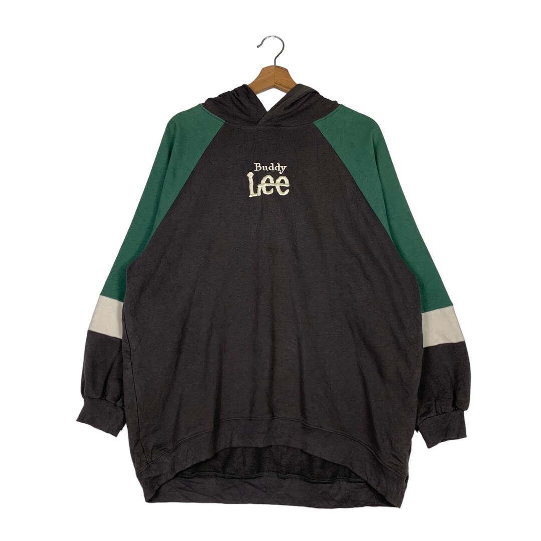 Vintage LEE Buddy Center Logo Colorblock Pullover Hoodies Sweatshirts ...