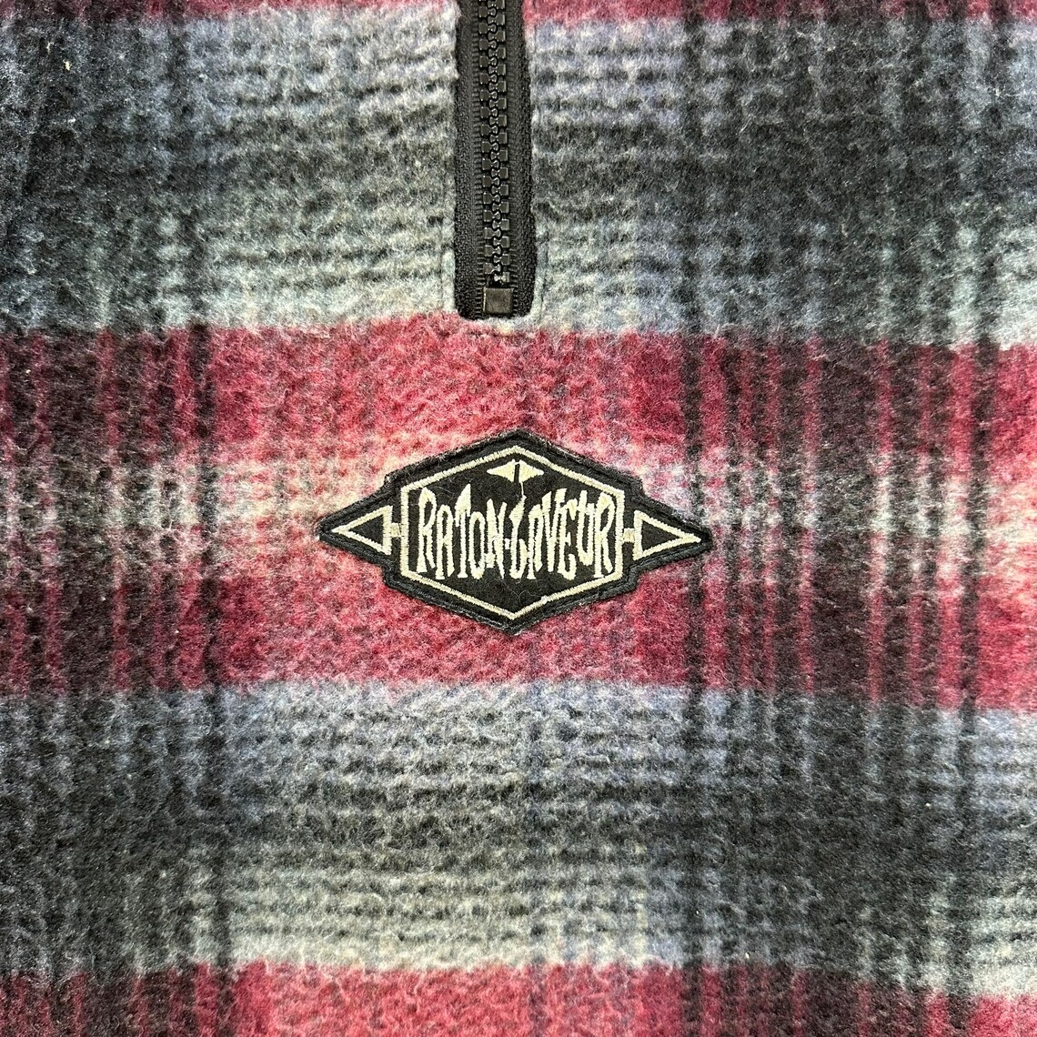 Vintage Japansed Brand PRACT STUDIO Raton Laveur Center Logo Checked ...