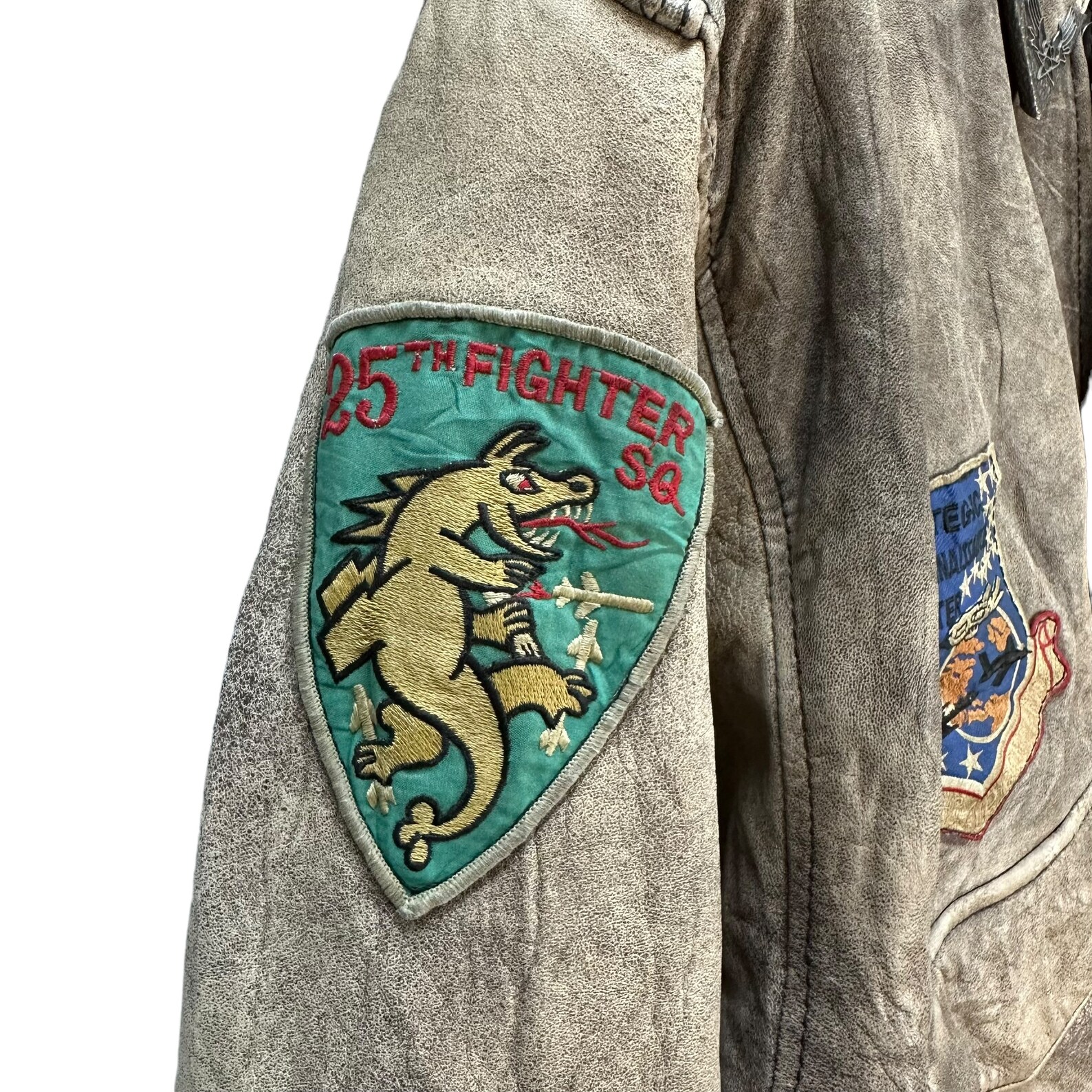 Vintage 70's Trashed USN US Army Type A2 Leather Flight Jacket Size M ...
