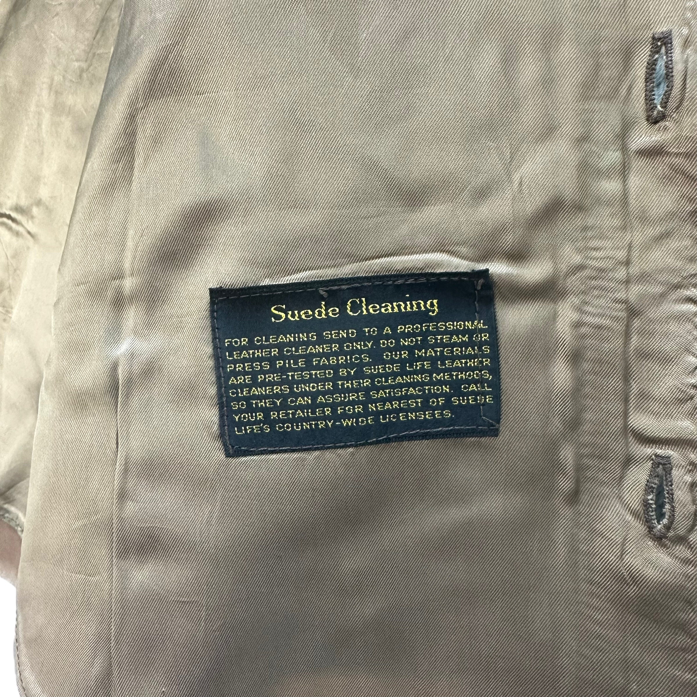 Vintage a ROBERT LEWIS Idea Suede Leather Button Jacket Size 40 / Very ...