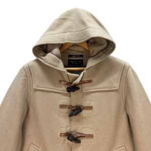 Vintage AGNES B HOMME Made in Japan Fabric by Milior Hooded Duffle Coat ...