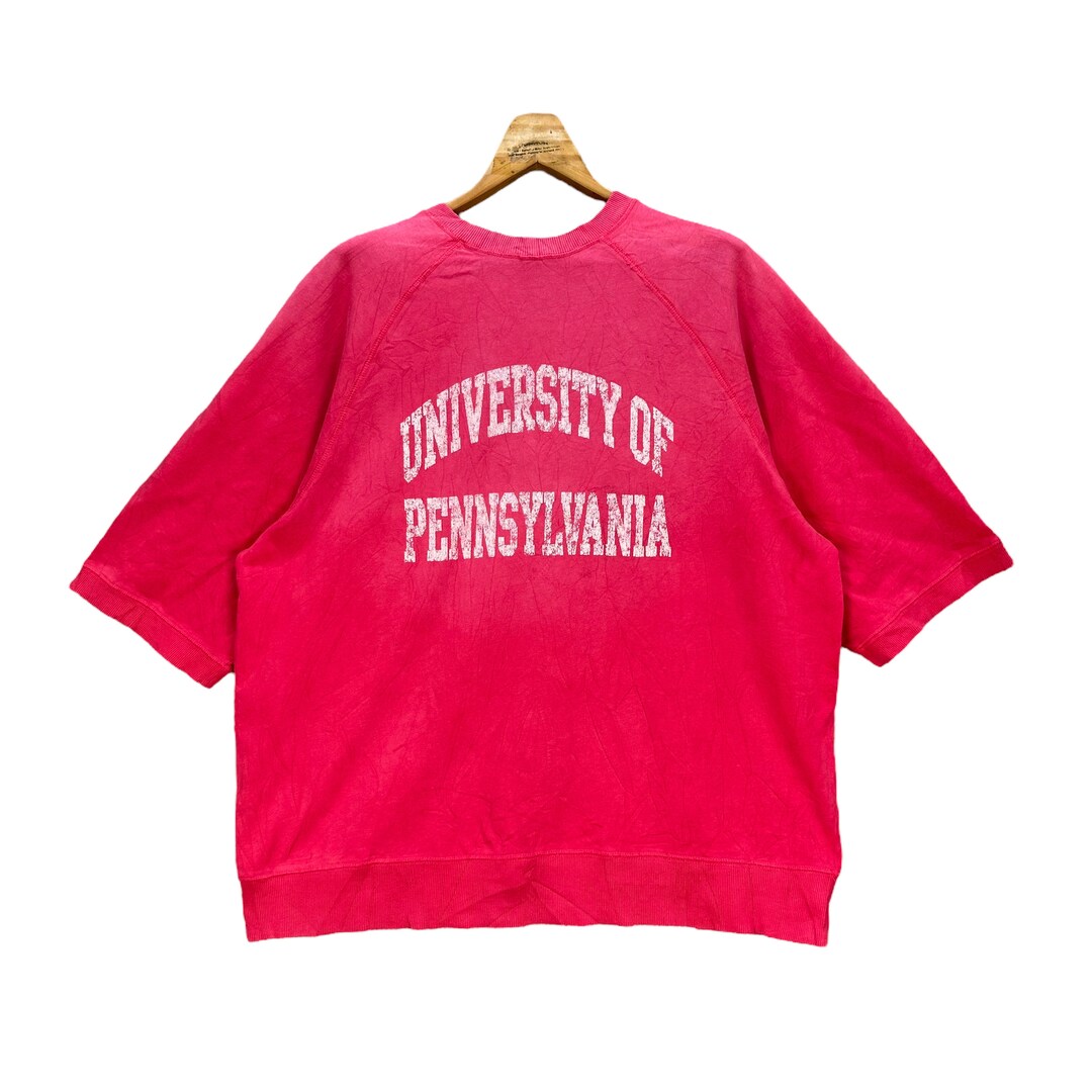 Vintage UNIVERSITY OF PENNSYLVANIA Big Logo Short Sleeve Pink ...