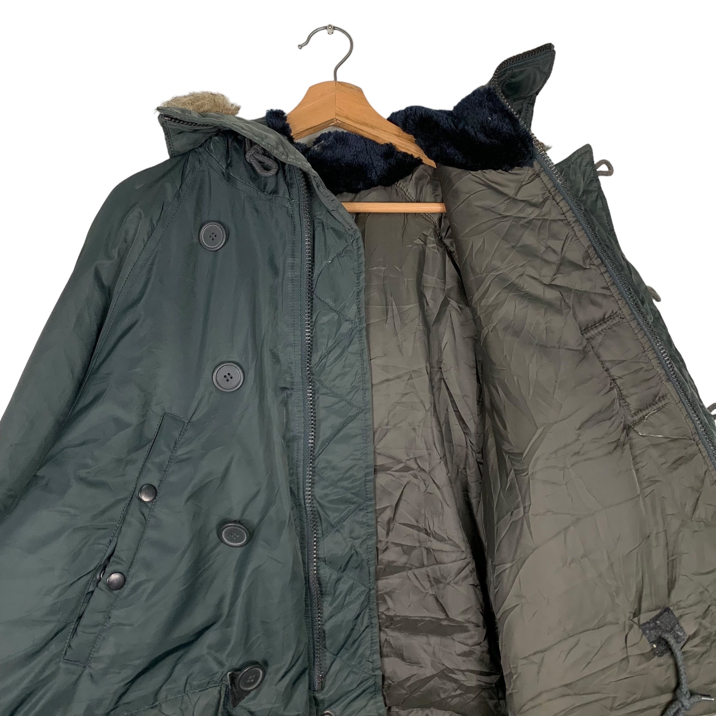 Vintage AVIREX Officer's Uniform Fur Hooded Parka Size M Vintage AVIREX Officer's Uniform Fur Hooded Parka Size M