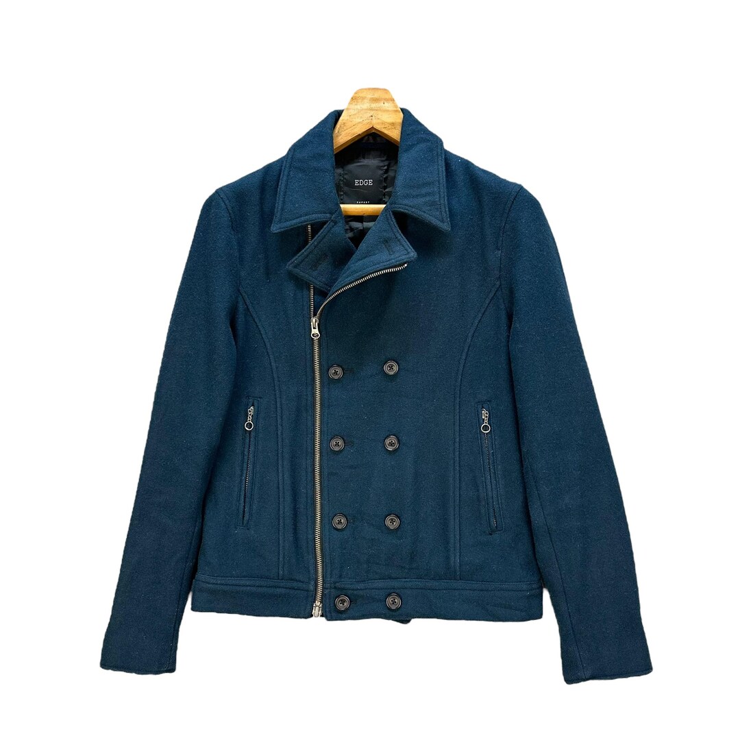 Japanese Brand EDGE Rupert Double Collar Double Breasted Asymmetrical ...