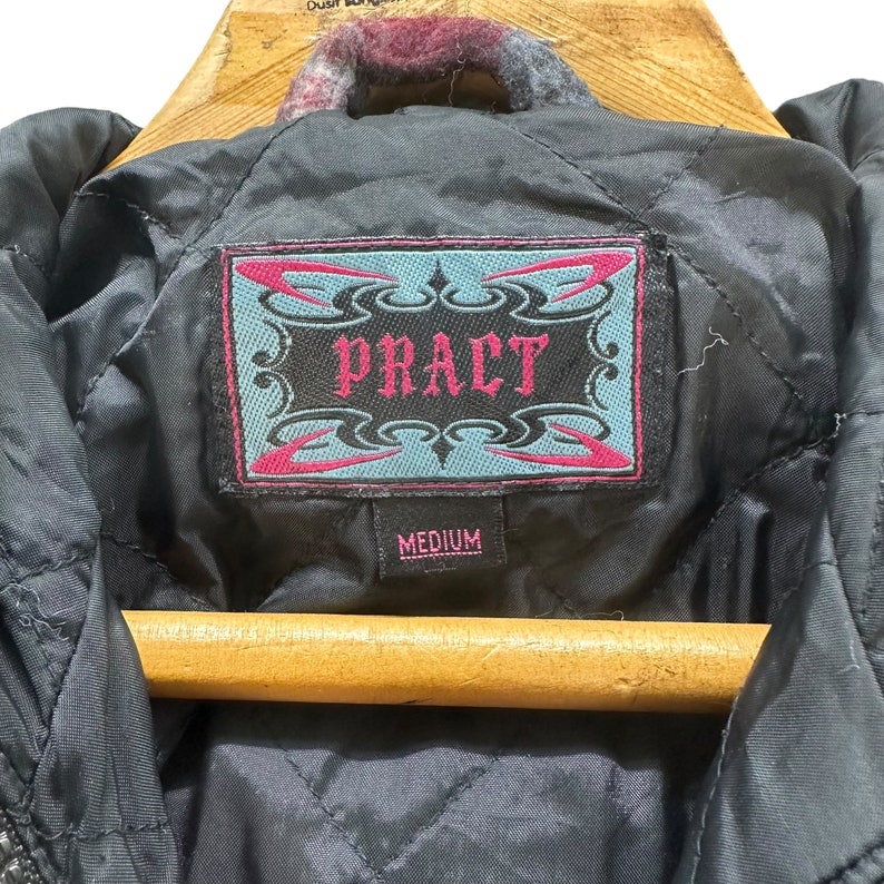 Vintage Japansed Brand PRACT STUDIO Raton Laveur Center Logo Checked ...