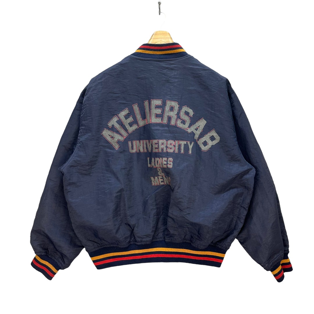 Vintage ATELIER SAB UNIVERSITY Big Logo Reversible Checked/plaid ...