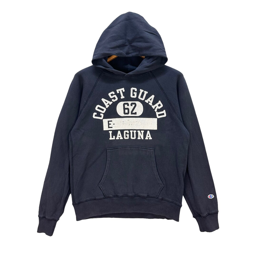 Vintage CHAMPION Coast Guard Laguna Big Logo Pullover Hoodies ...