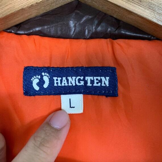 Vintage HANG TEN Brown Puffer Jacket Size L Down Jack… - Gem