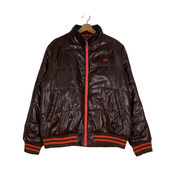 Vintage HANG TEN Brown Puffer Jacket Size L Down Jack… - Gem