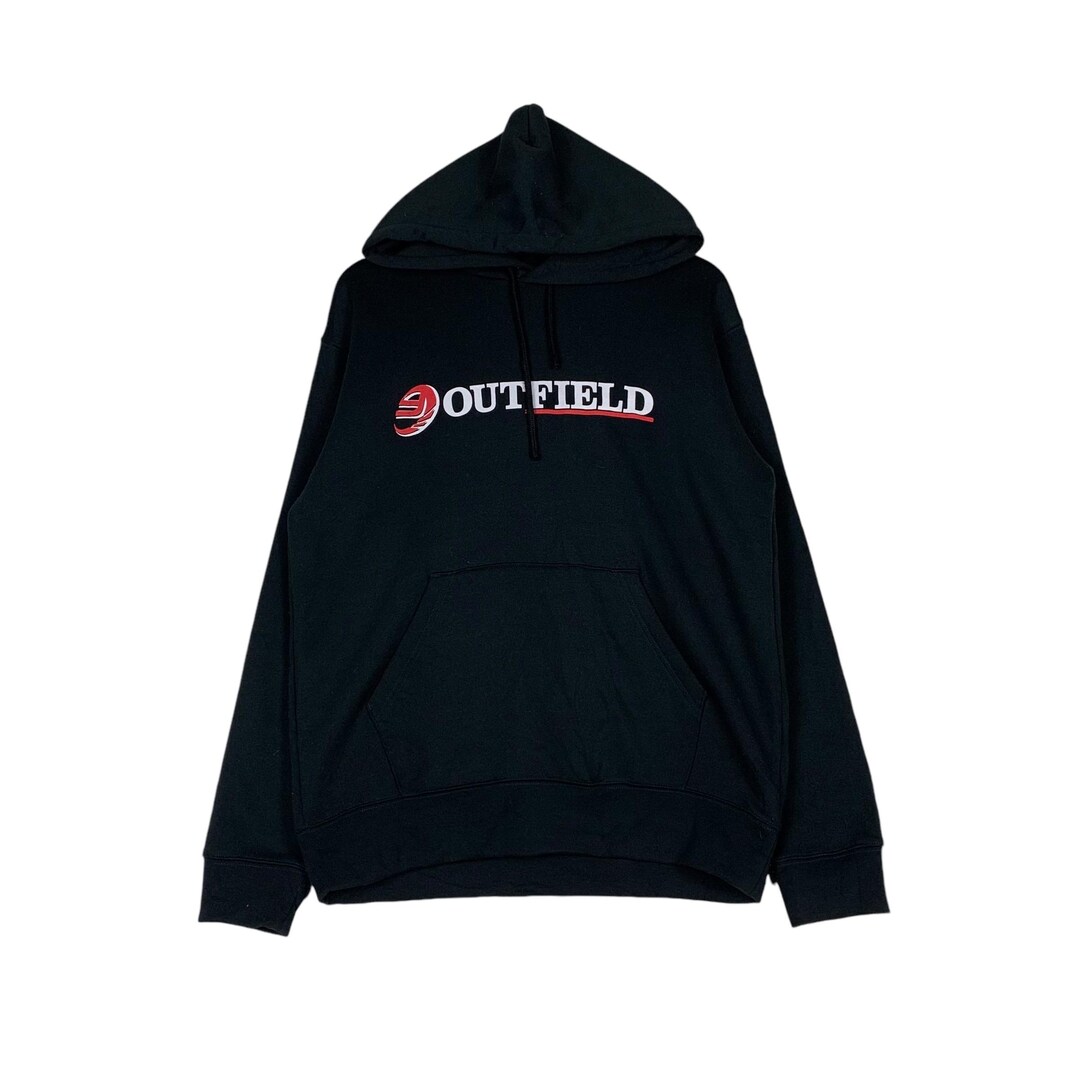 Vintage OUTFIELD Big Logo Pullover Hoodies Sweatshirt Men's Size L ...