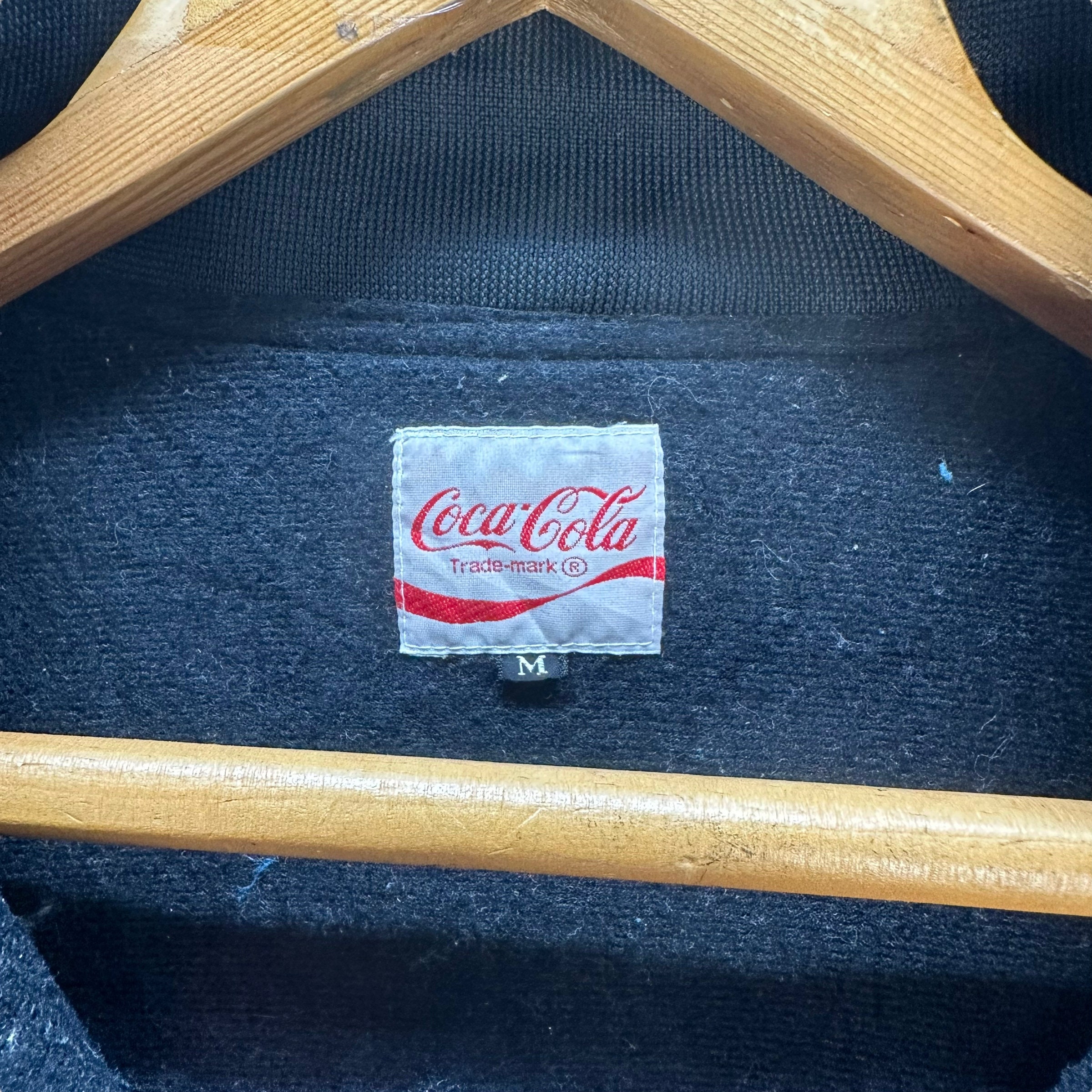 Vintage COCA COLA Half Zip Turtle Neck Pullover Jumper Size M ...