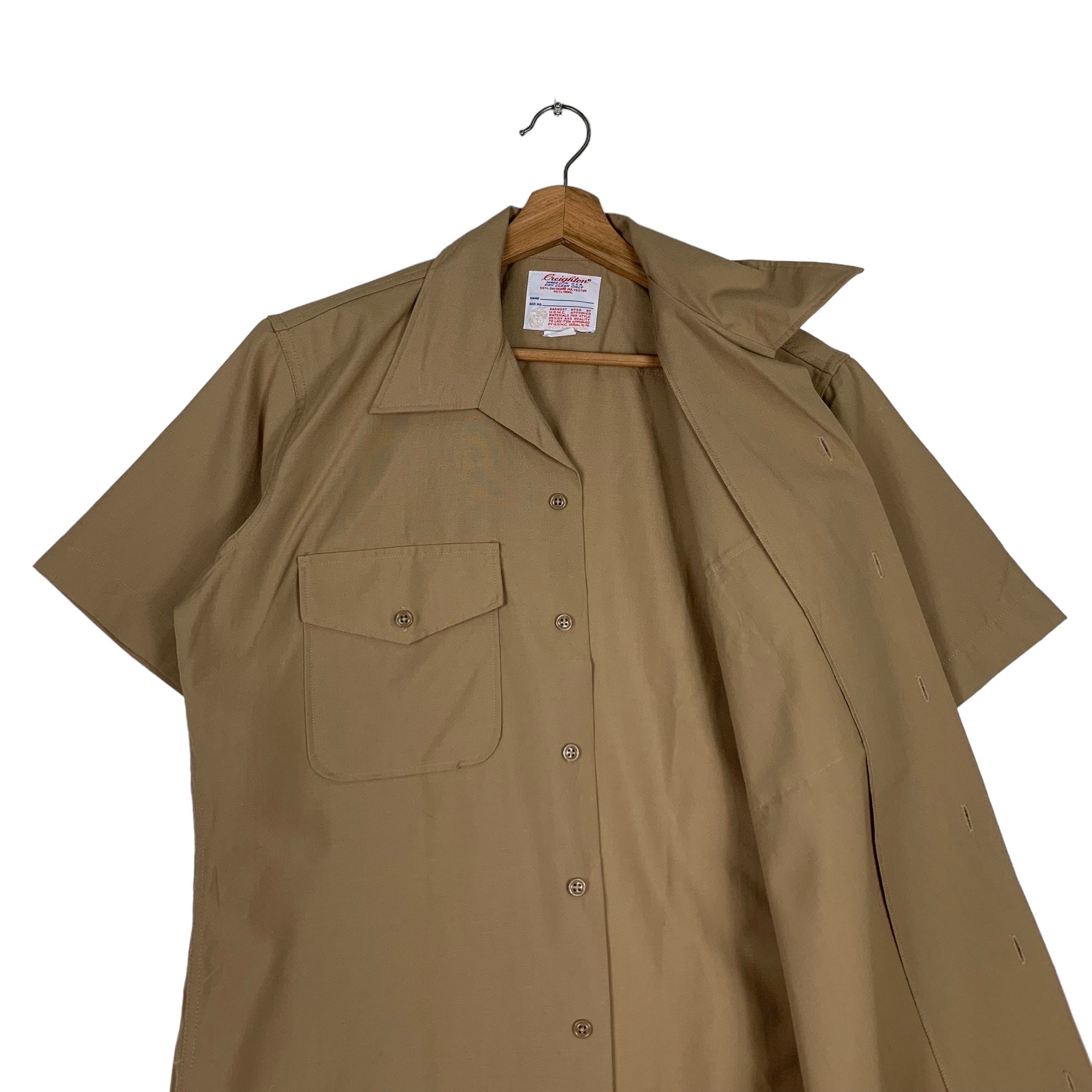 Vintage GREIGHTON Made in Usa Dacron Wool Work Shirt Size M Double ...
