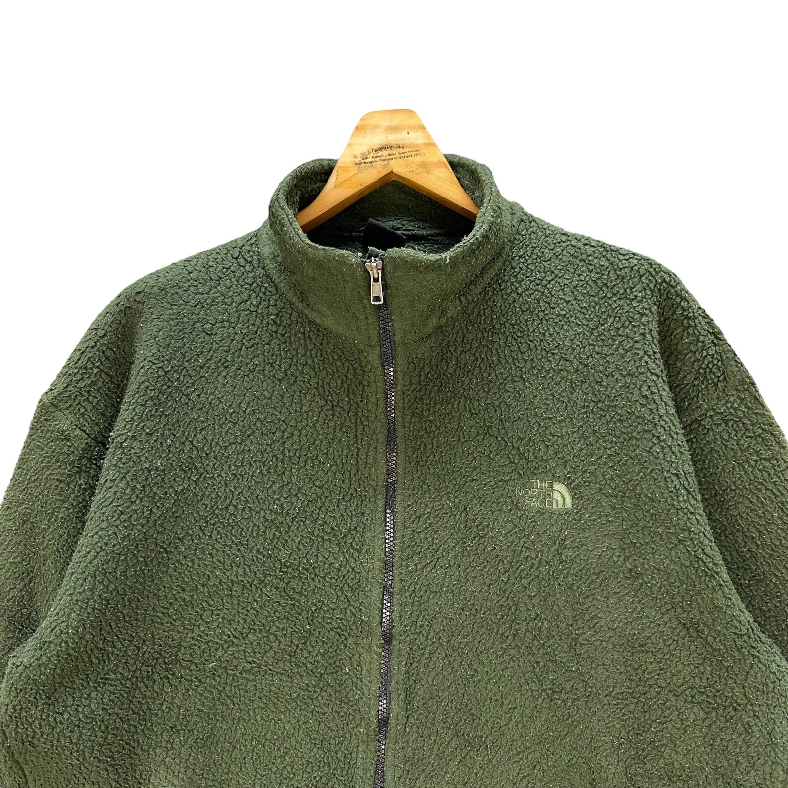Vintage the North Face Made in Japan Polartec Green Fleece Jacket Size ...